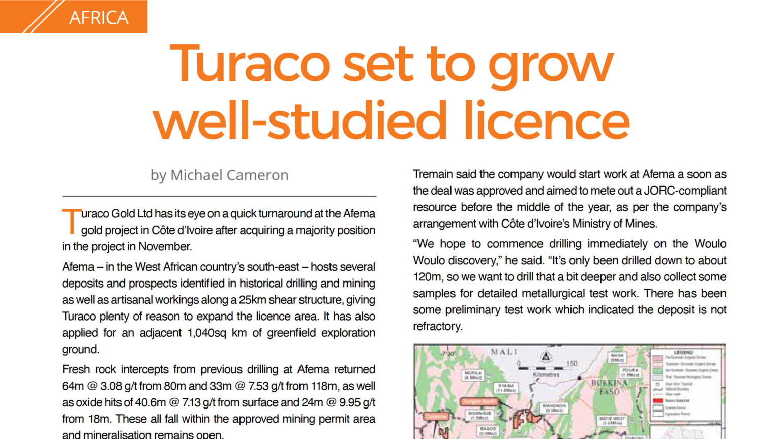 Media – Turaco Gold Limited